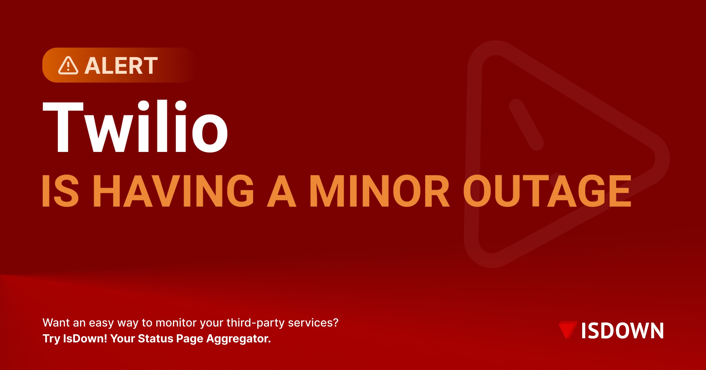 Is Twilio down? Check current status and problems | IsDown